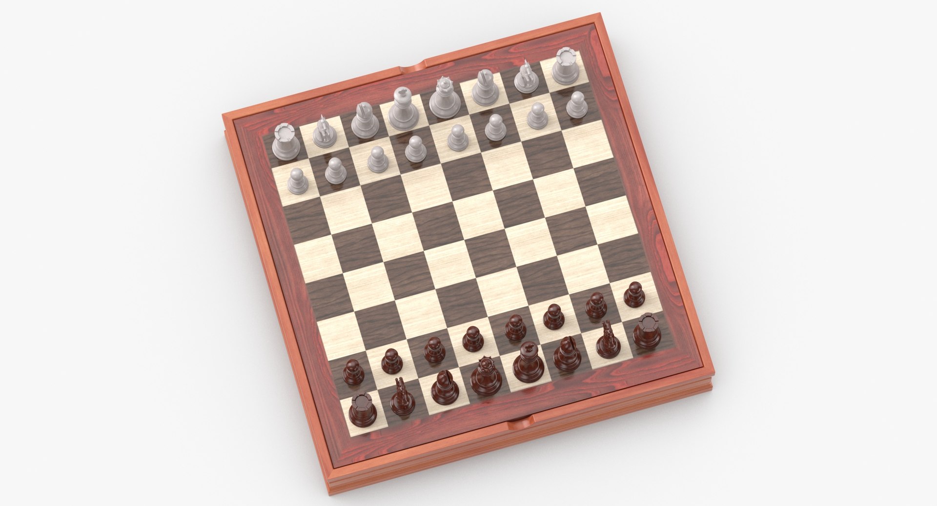 3D chess board set 02 model - TurboSquid 1581651