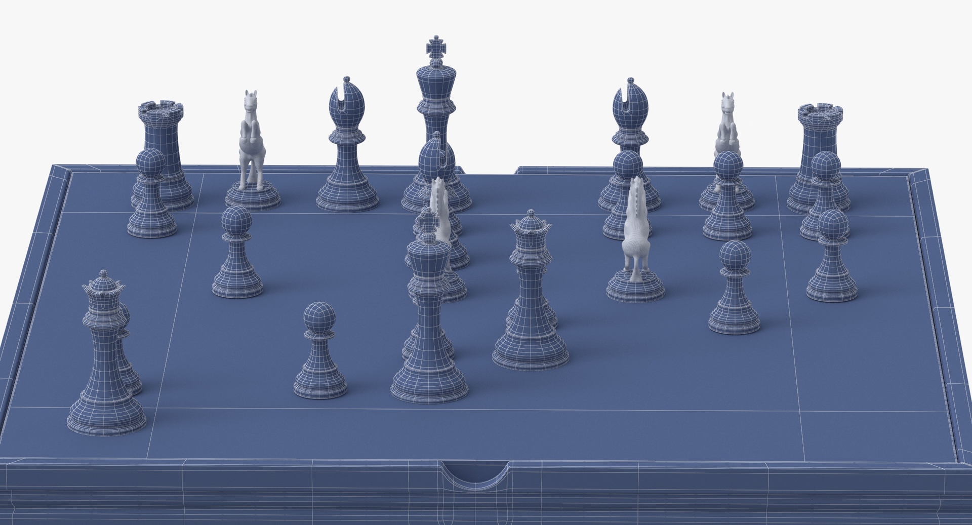 3D chess board set 02 model - TurboSquid 1581657
