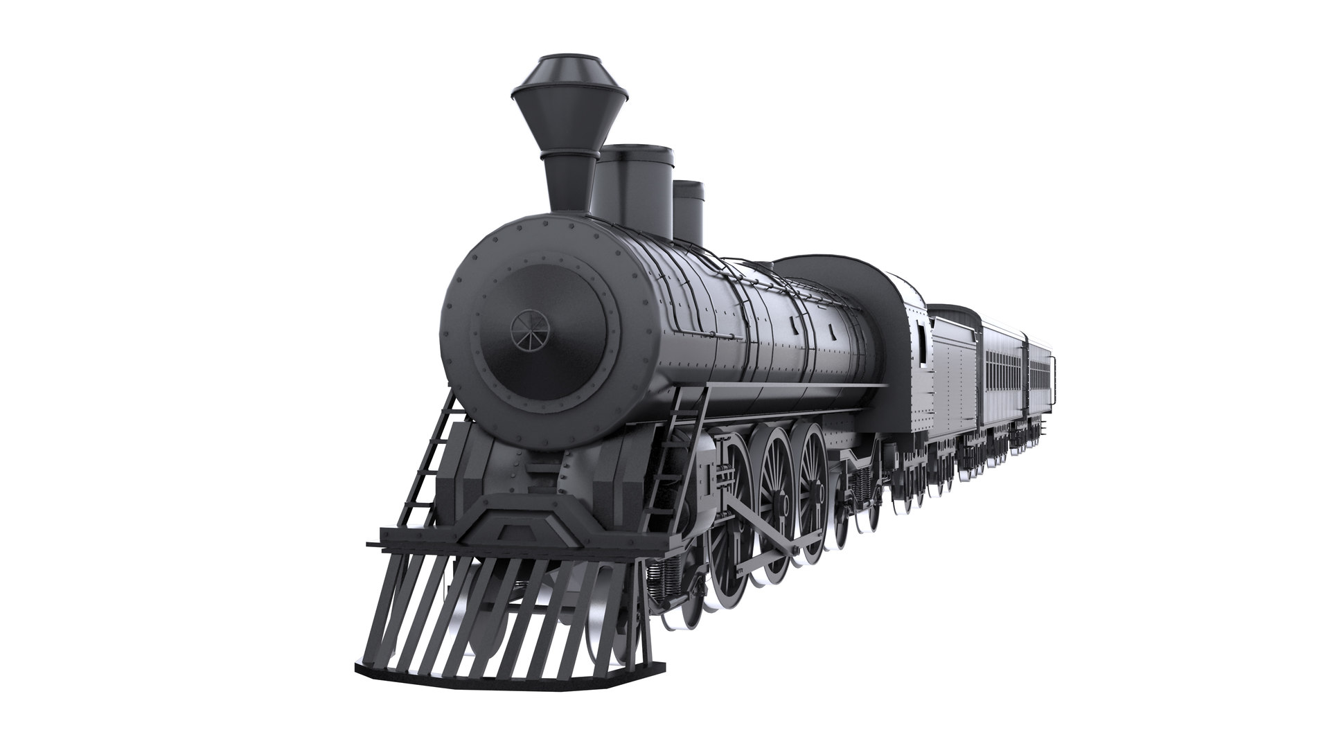 Steam train 3D - TurboSquid 1581708