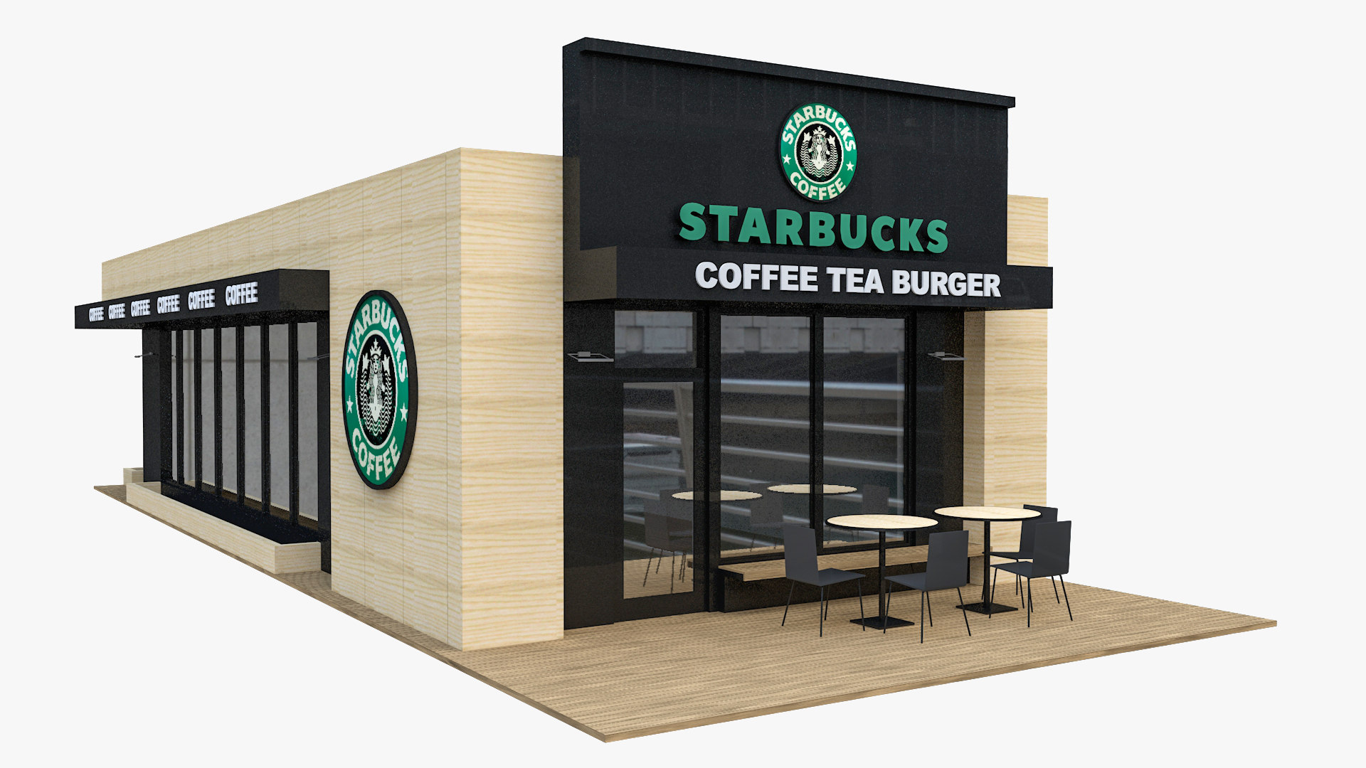 3D coffee shop starbucks cafe model - TurboSquid 1581710