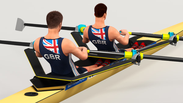 modèle 3D de Aviron Double Sculls Animé QG - TurboSquid 1581698