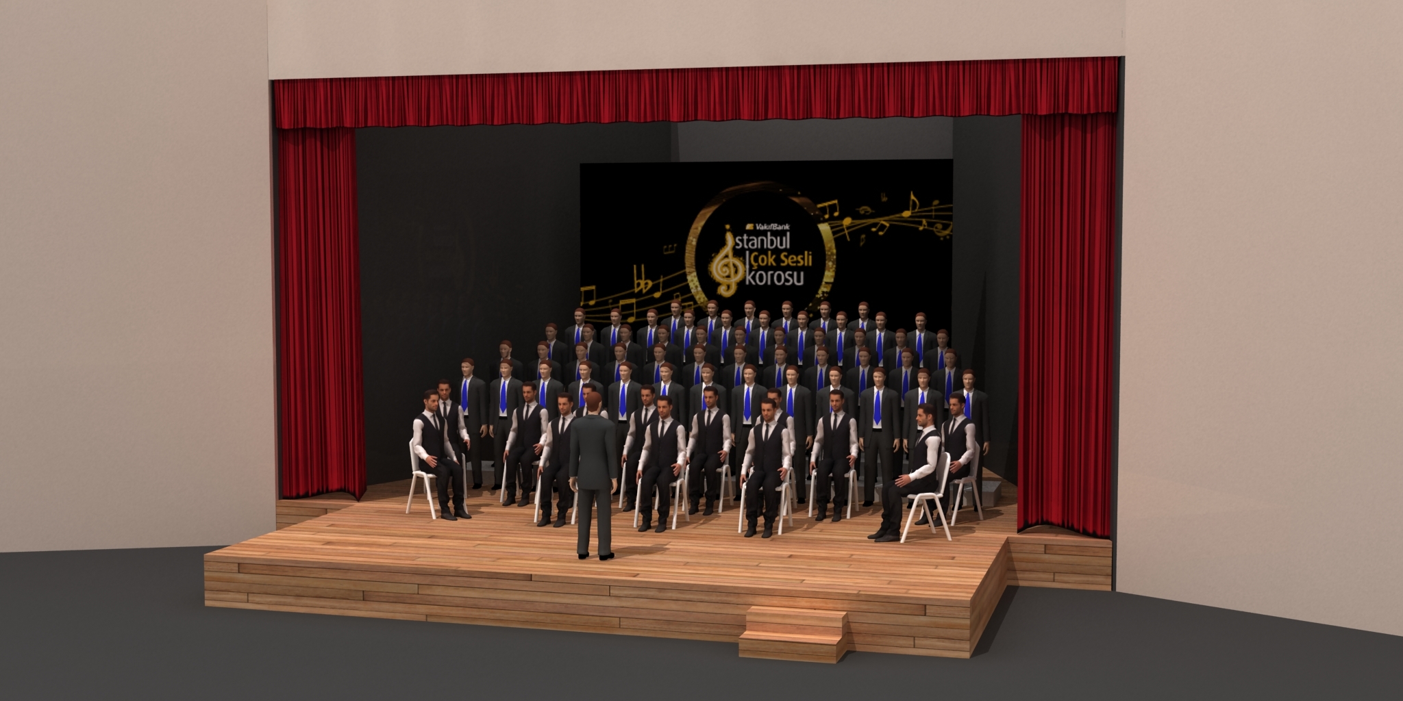 3D theatrical orchestra stage - TurboSquid 1581786