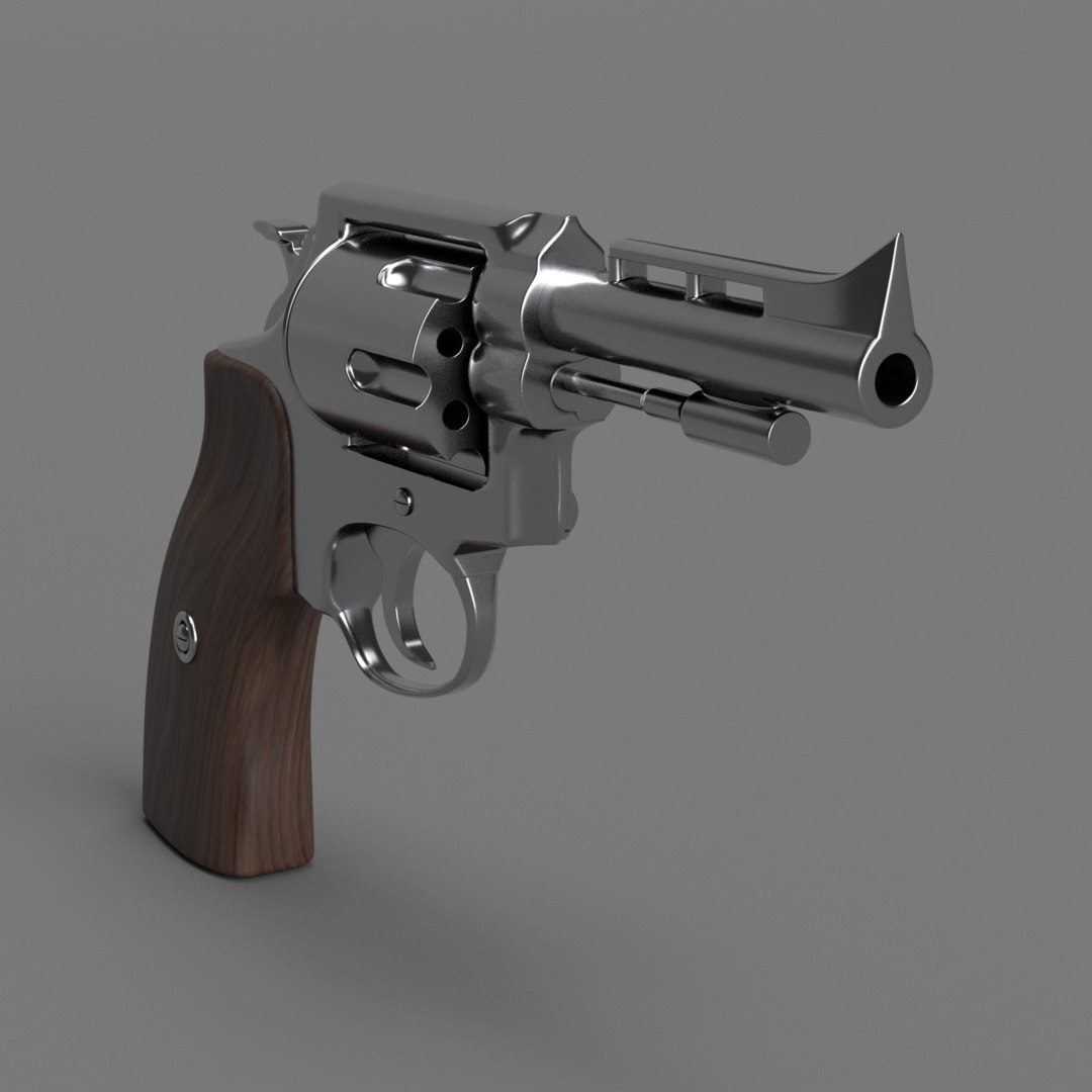 3D revolver metallic model - TurboSquid 1581806