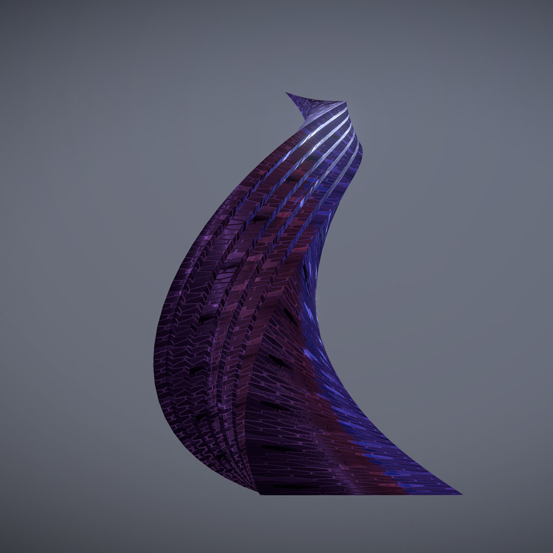 Twisted layered tower 3D model - TurboSquid 1581800