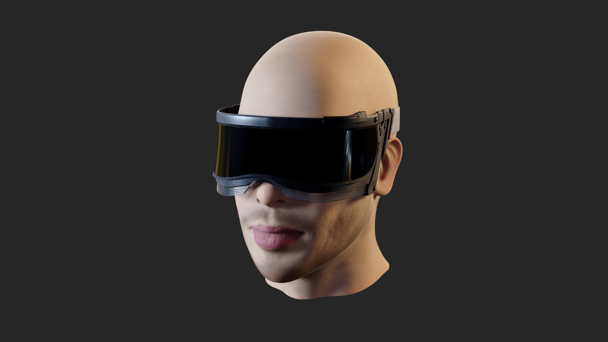 3D cyberpunk futuristic goggles - - TurboSquid 1581834