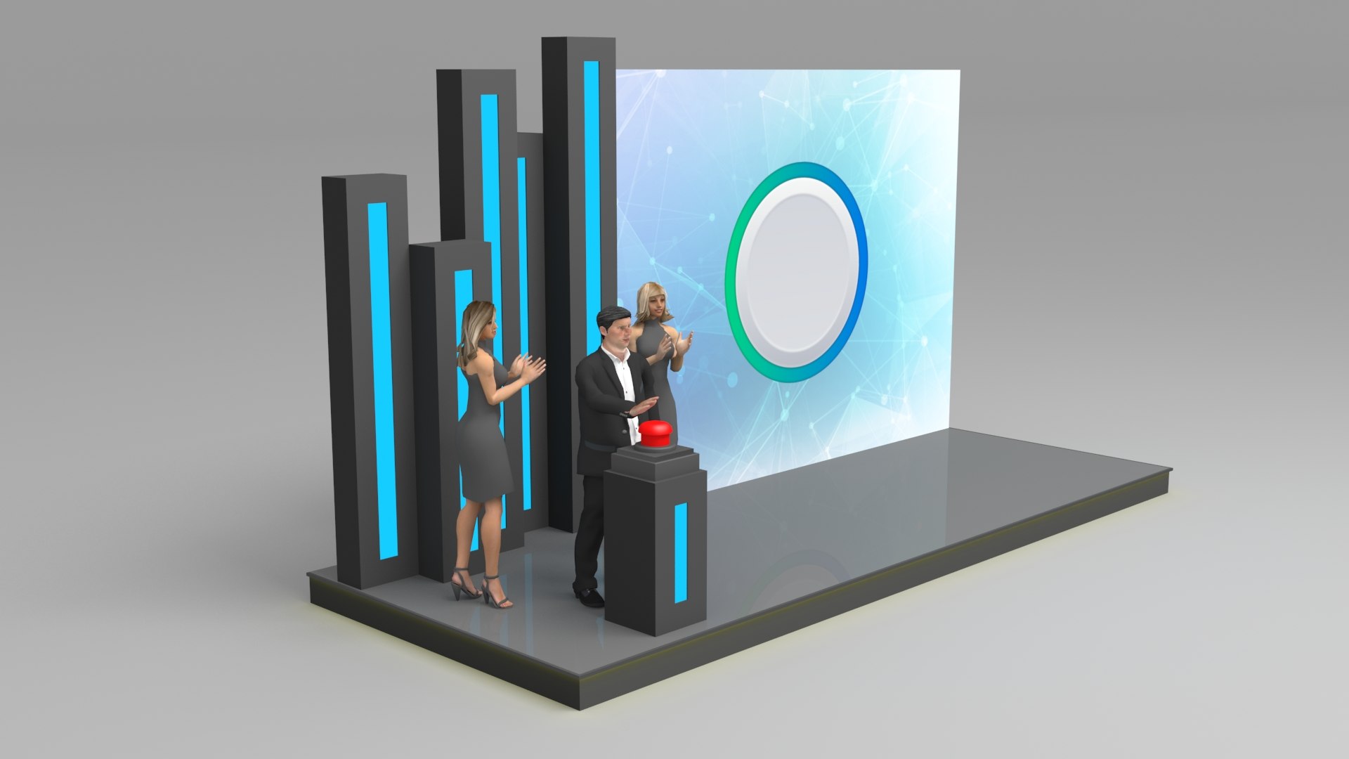 Launching procession stage 3D model - TurboSquid 1581910