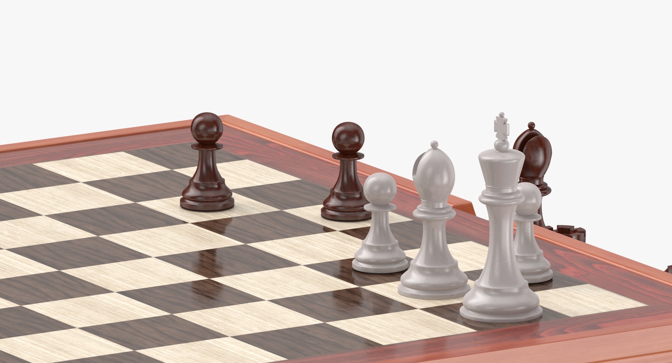 3D chess board set 02 - TurboSquid 1582036