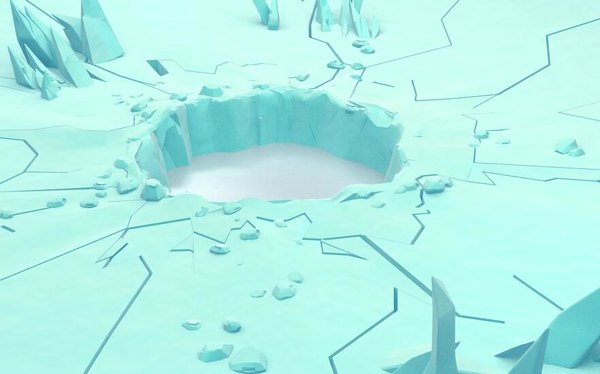 3D cartoon iceberg ice cave - TurboSquid 1582105