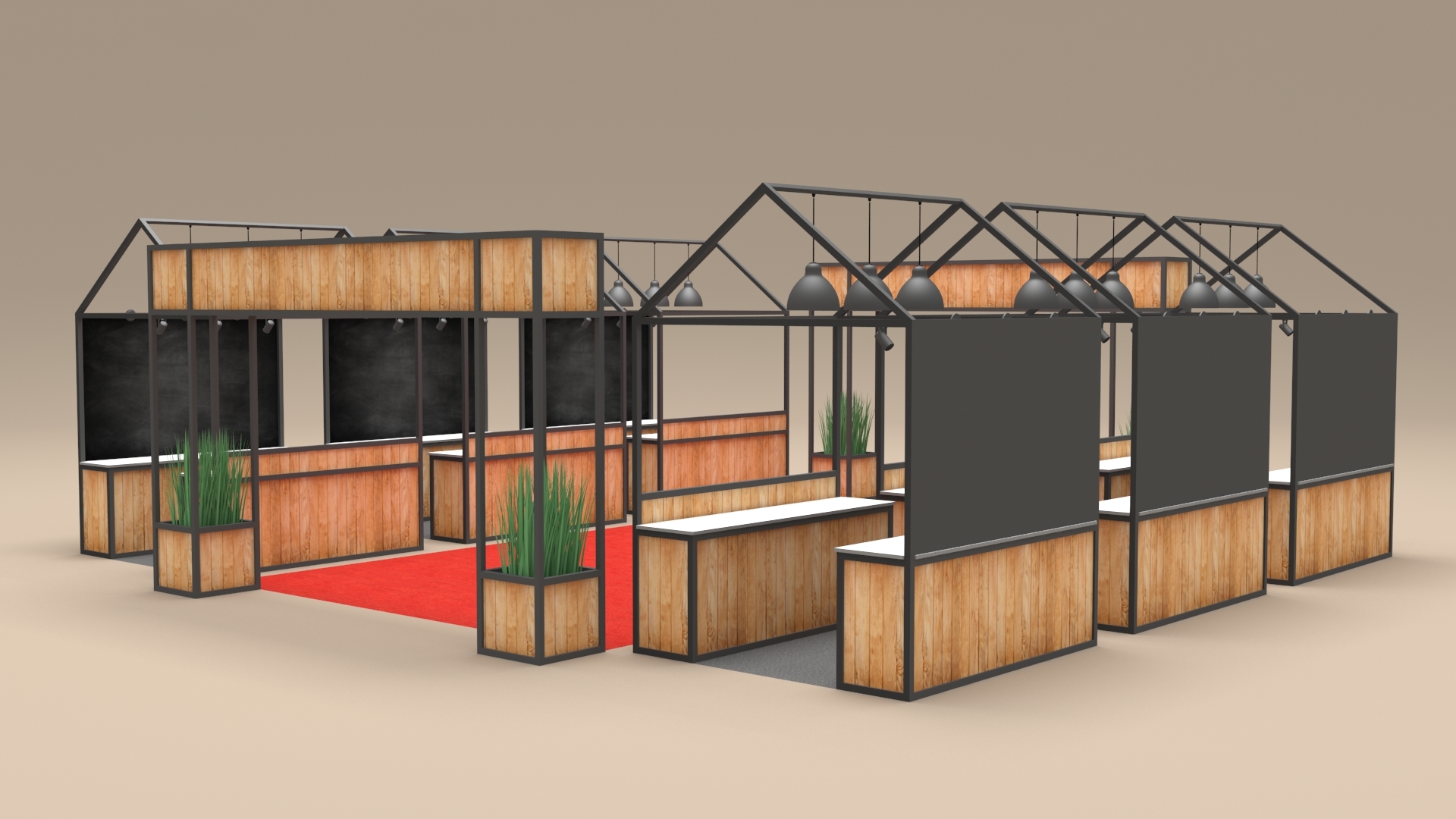 Layout des Food-Courts 3D-Modell - TurboSquid 1582200