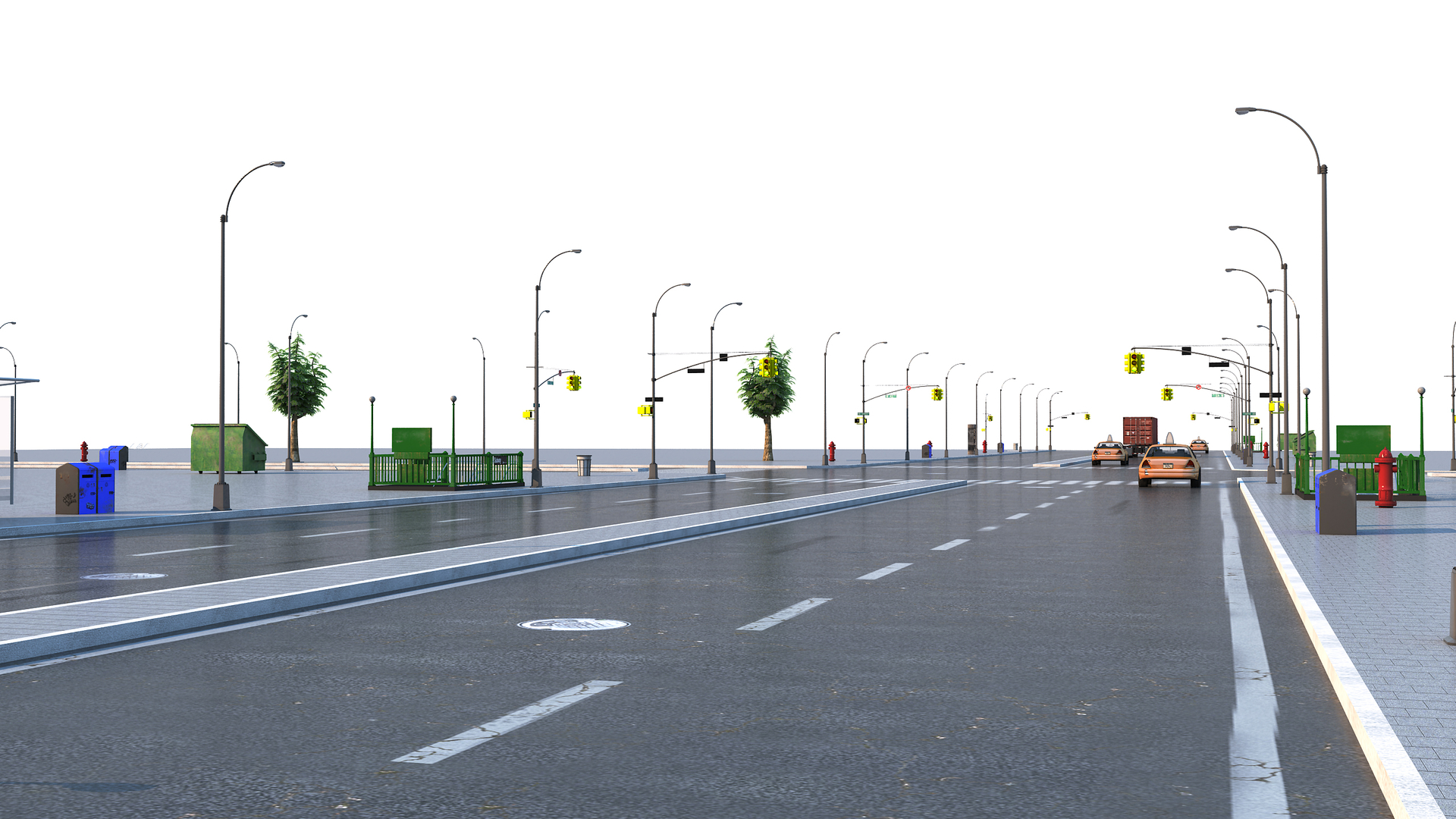 3D model street elements city - TurboSquid 1582266