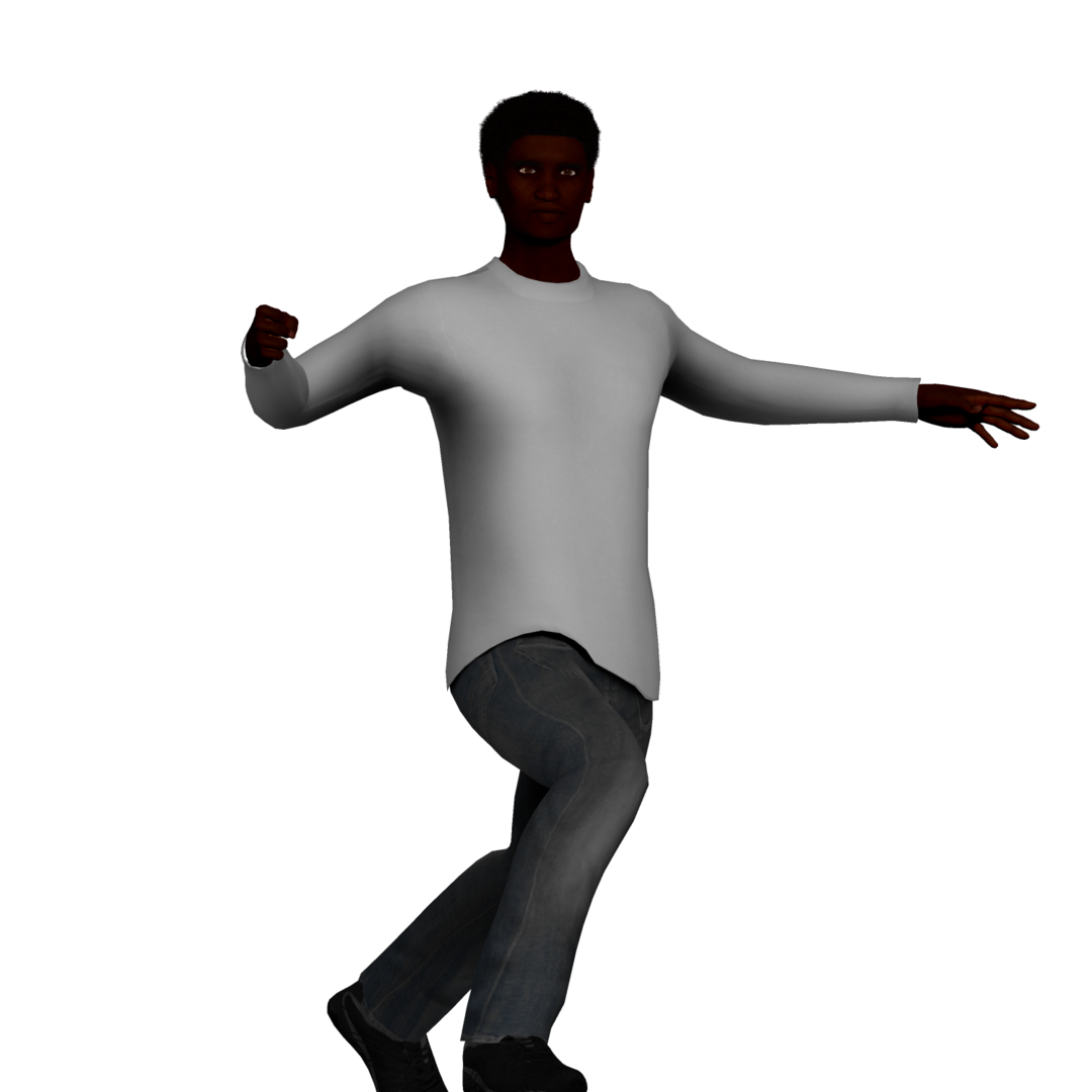Adult black male 3D model - TurboSquid 1582347