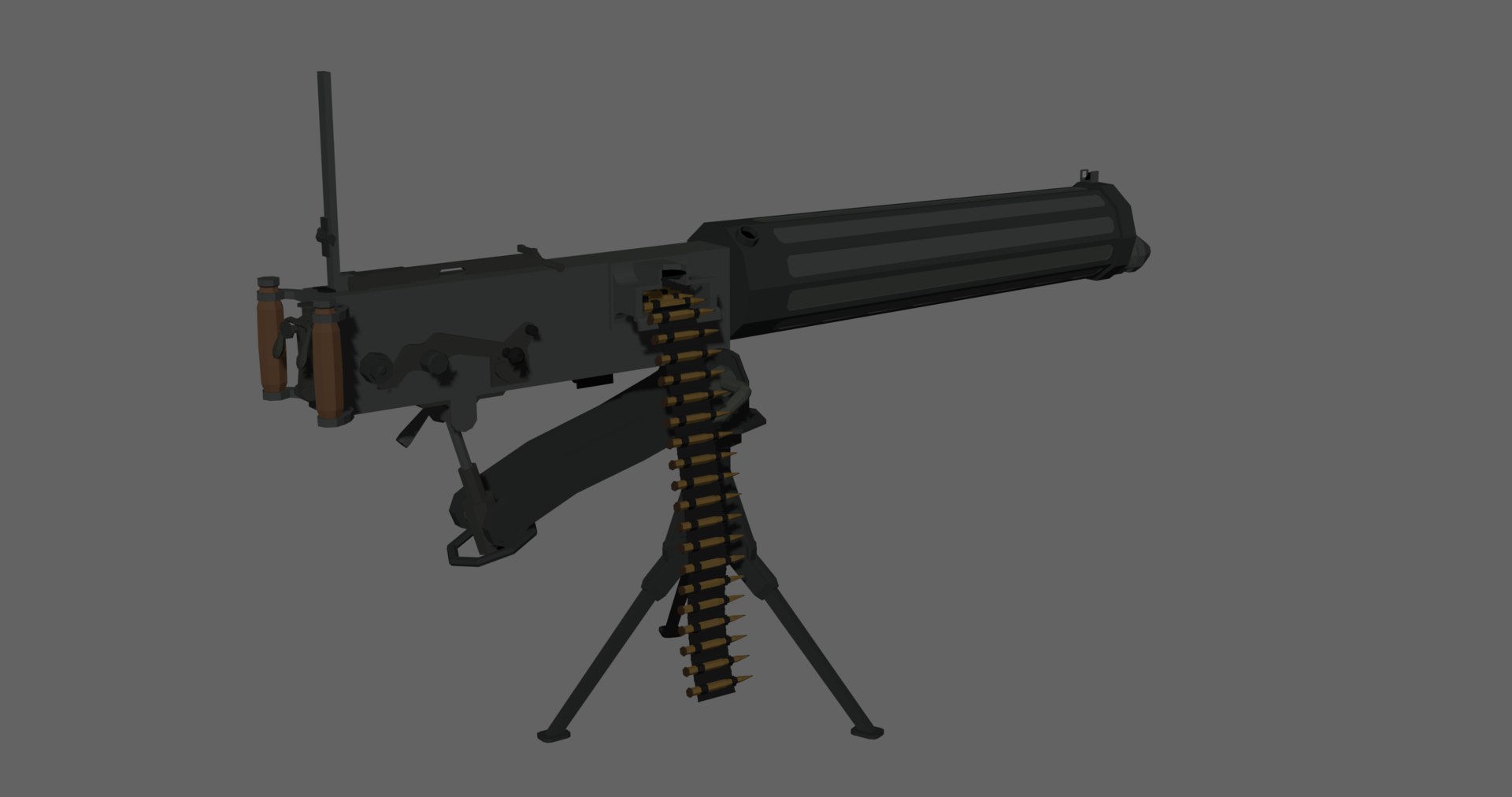 3D vickers machine gun - TurboSquid 1582394