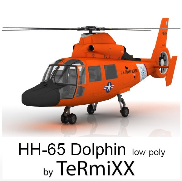 Helicopter hh-65 dolphin 3D model - TurboSquid 1445270