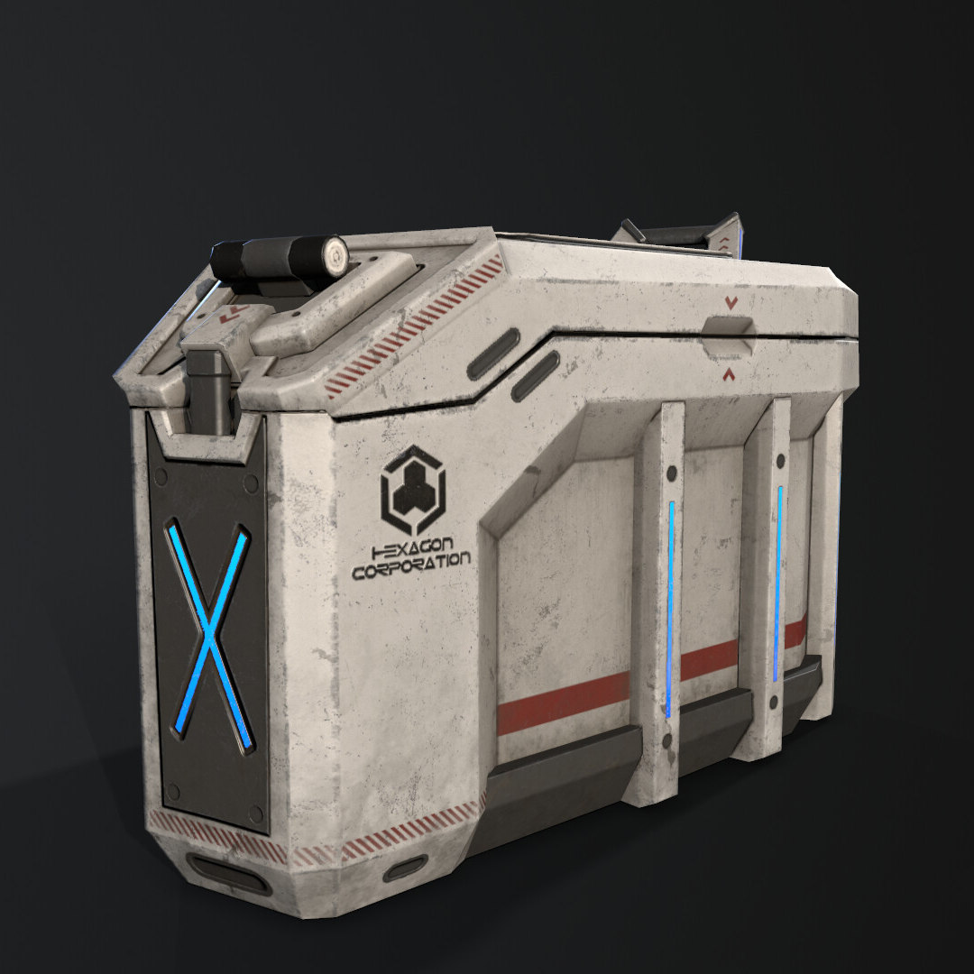 Sci-fi crate 3D - TurboSquid 1582630