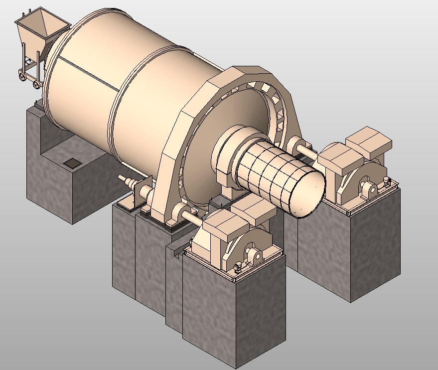 3D ball mills model - TurboSquid 1582596