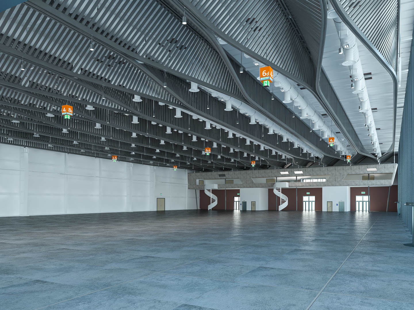 3D exhibition hall interior exterior model - TurboSquid 1582833