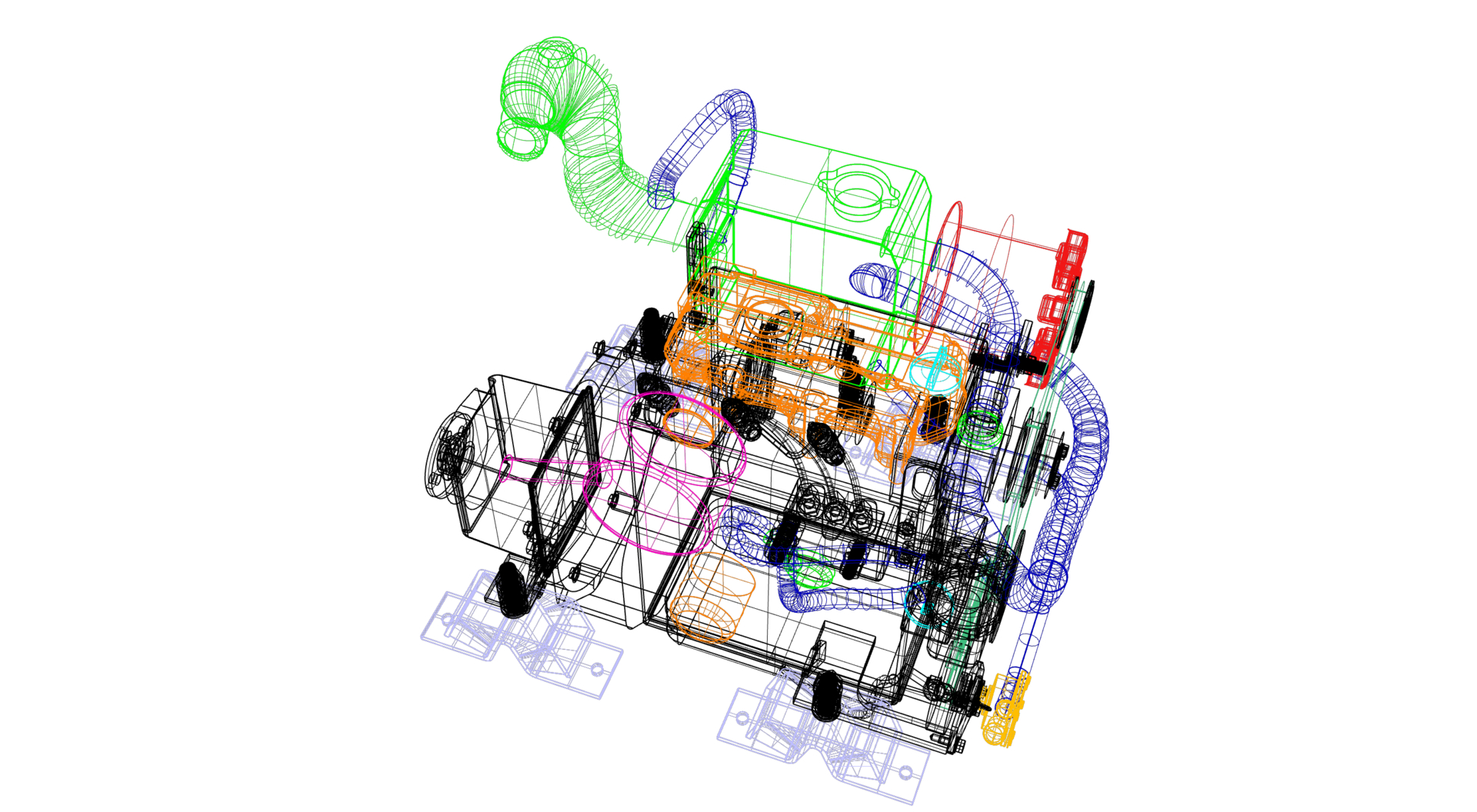 Yanmar marine diesel engine 3D model - TurboSquid 1582943