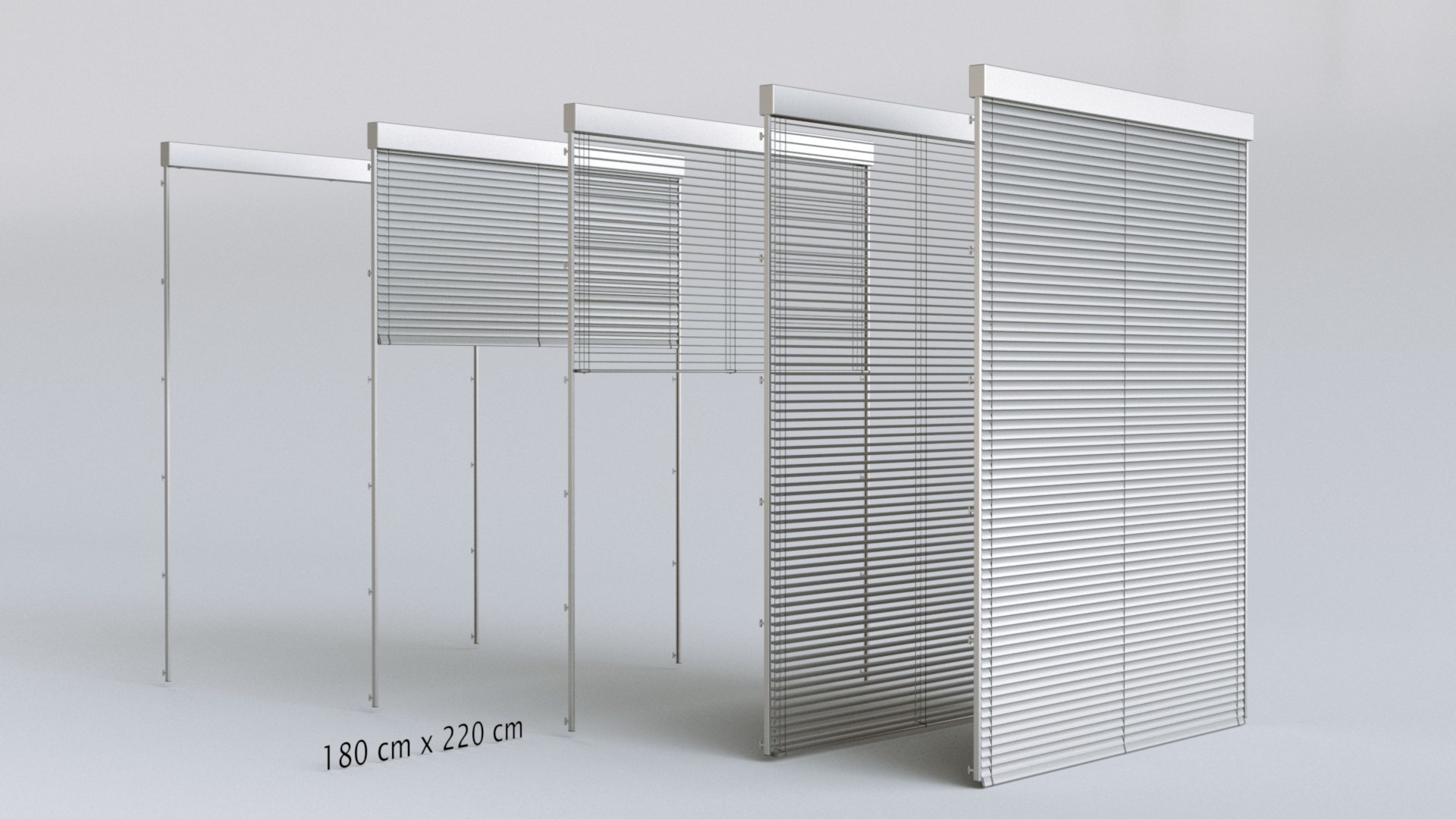Venetian blinds rails x model - TurboSquid 1583176