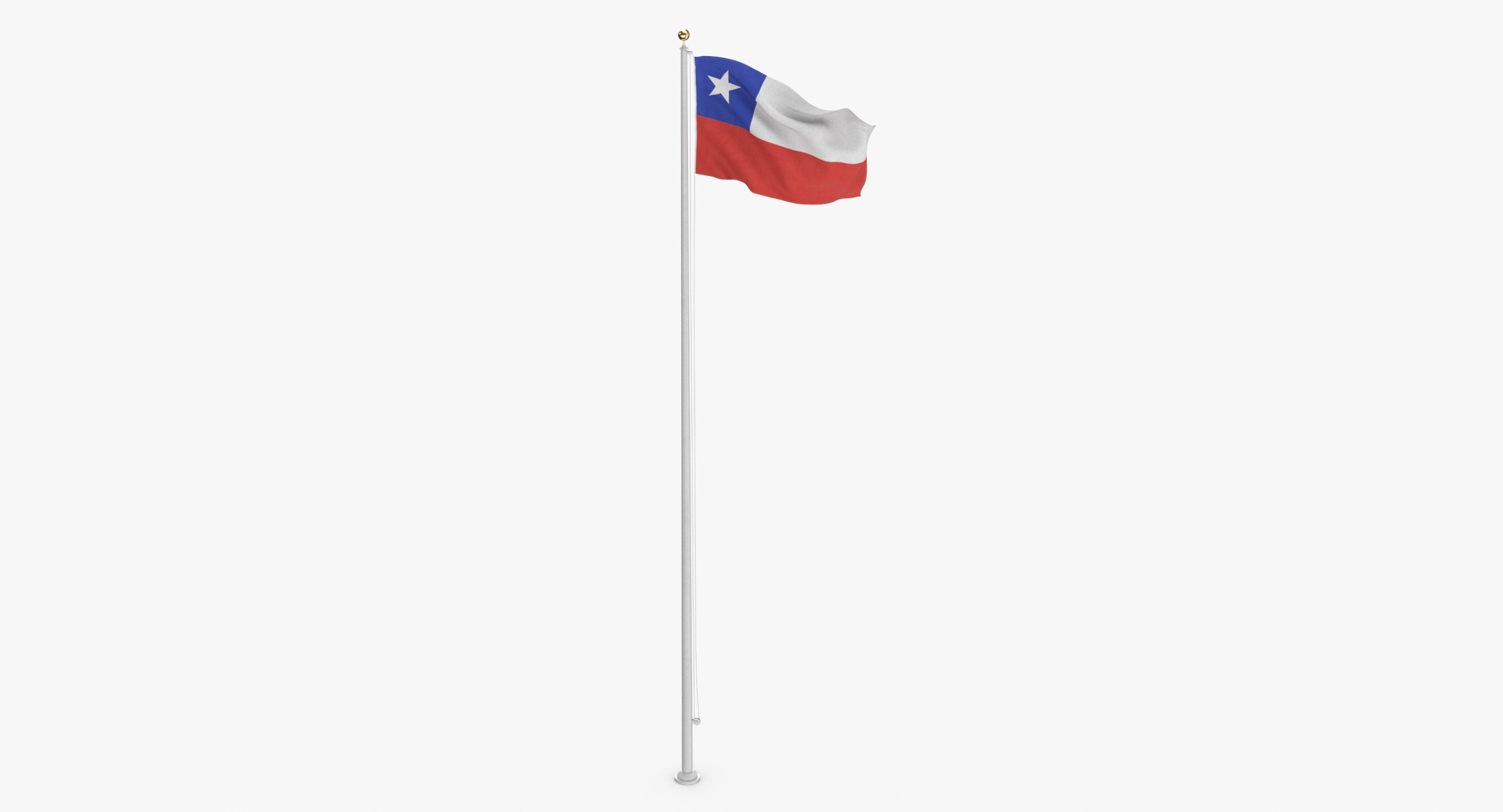 3D model flag pole chile - TurboSquid 1583295