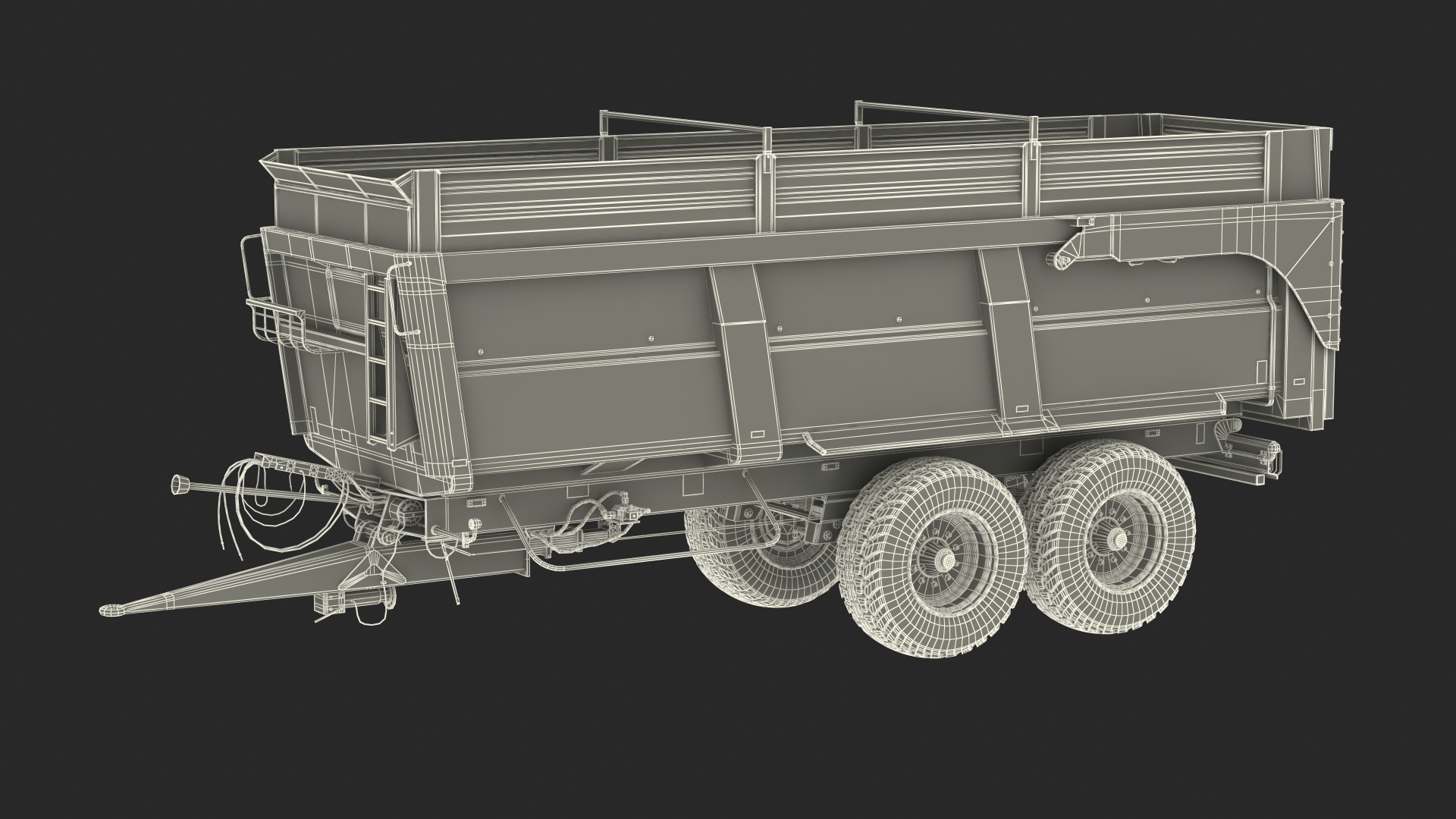 modèle 3D de Remorque agricole sale gréé - TurboSquid 1583591
