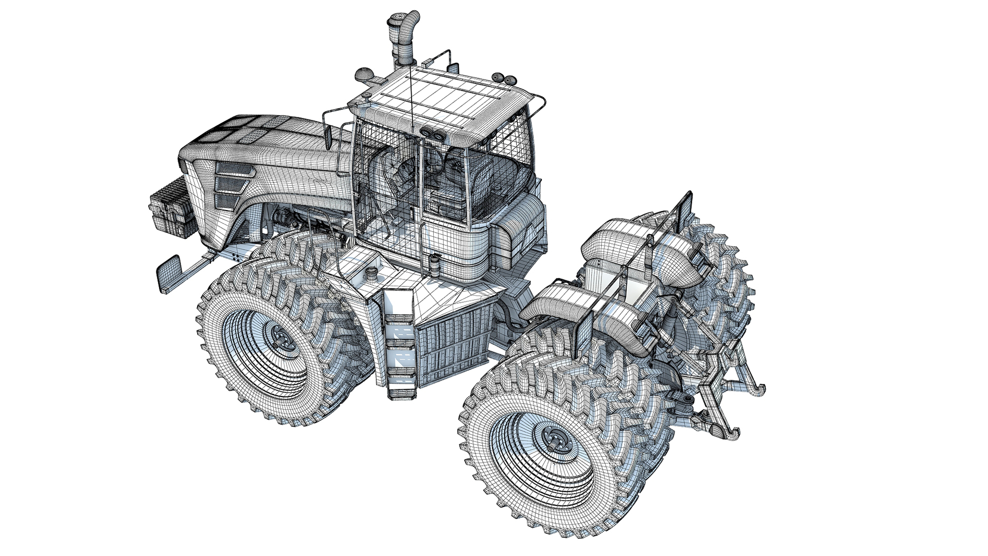 3D model articulated tractor agricultural - TurboSquid 1583548