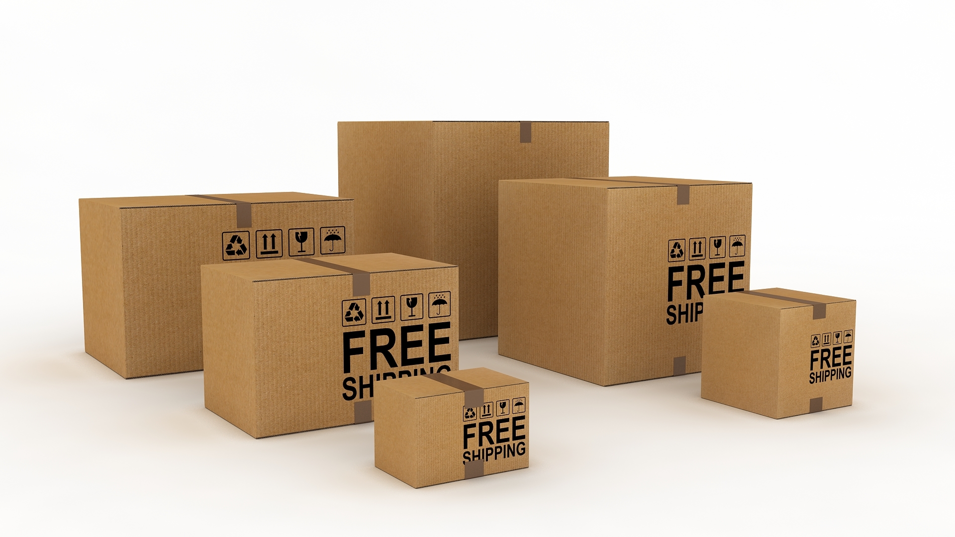 3D realistic corrugated boxes shipping - TurboSquid 1583657