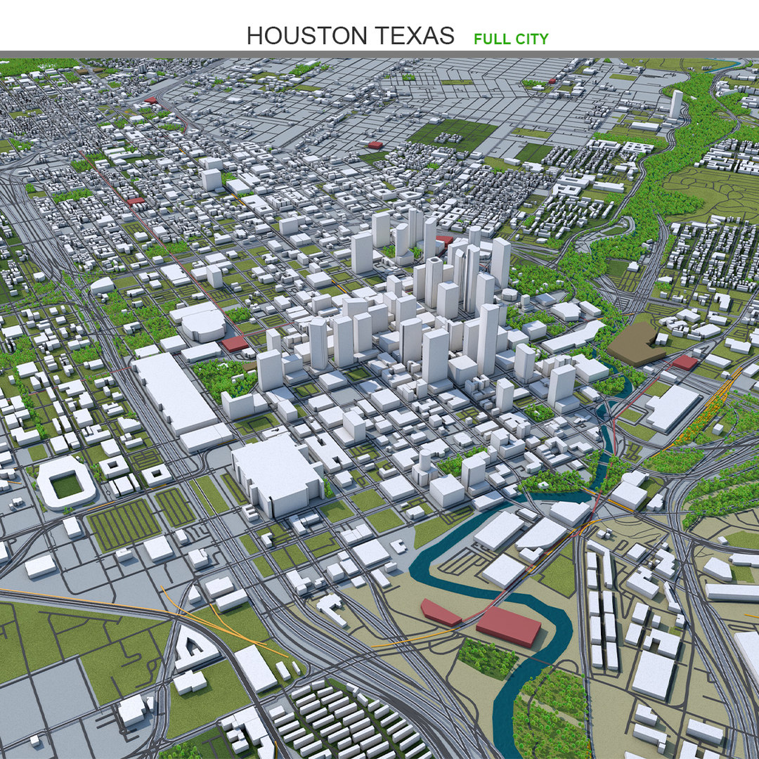 Modello 3D Houston Cit in Texas - TurboSquid 1552455