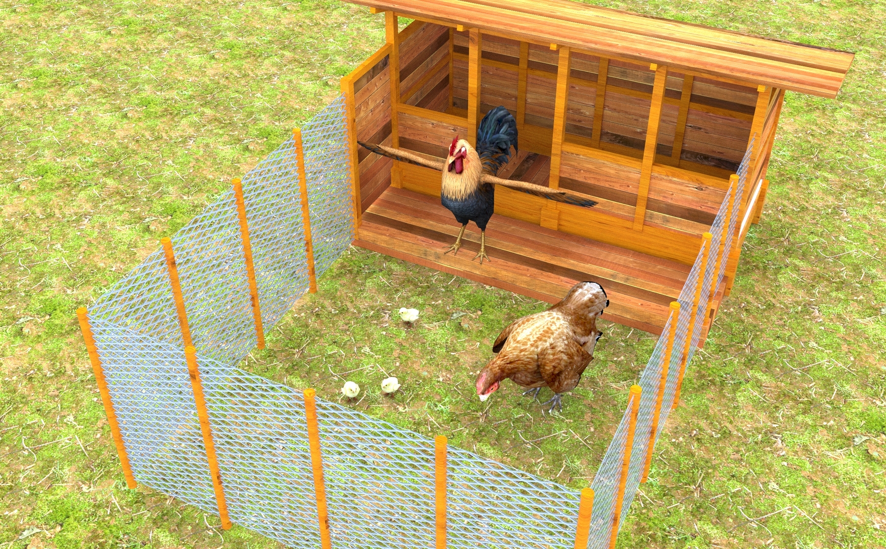 3D model chicken coop - TurboSquid 1584033