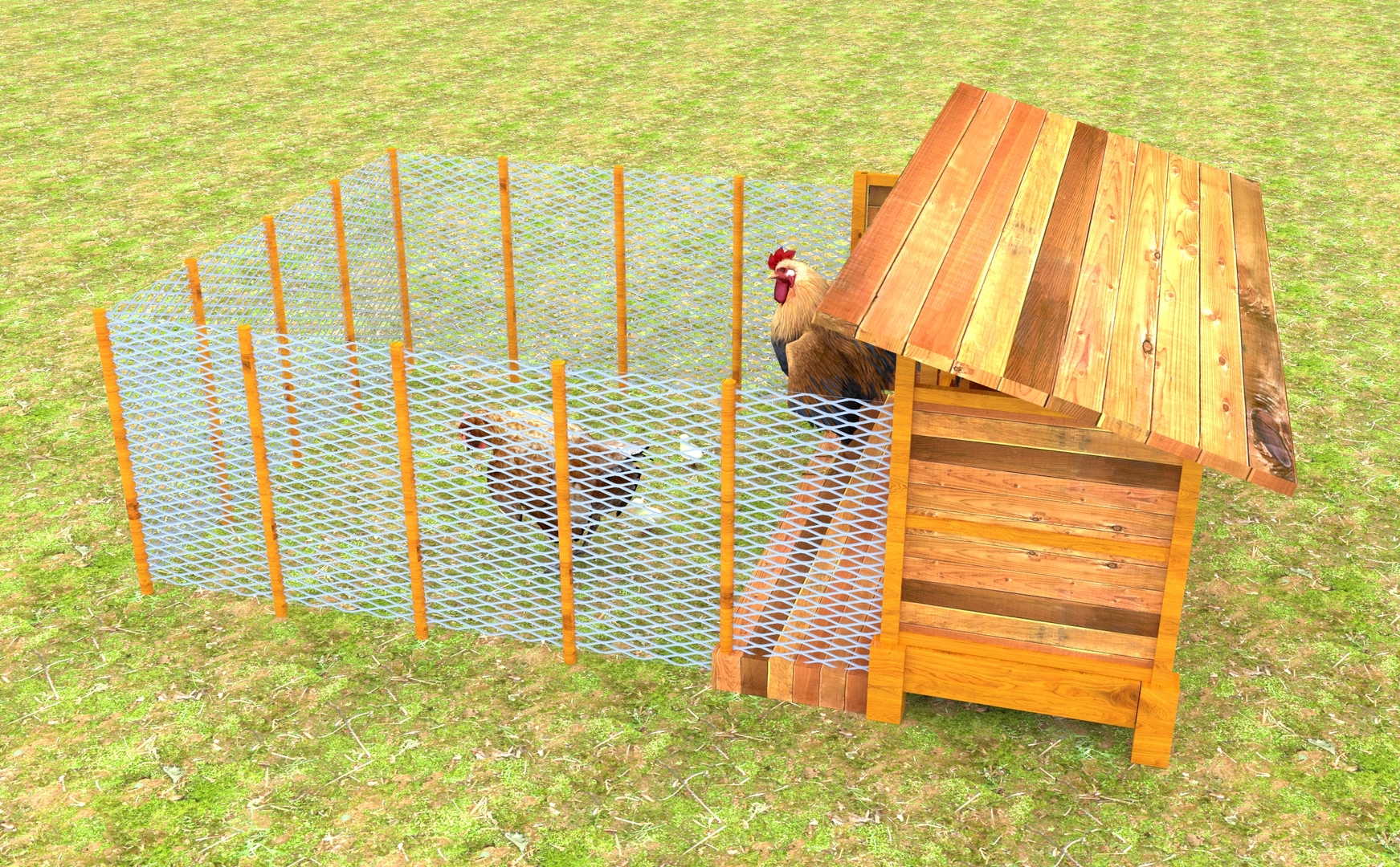 3D model chicken coop - TurboSquid 1584033