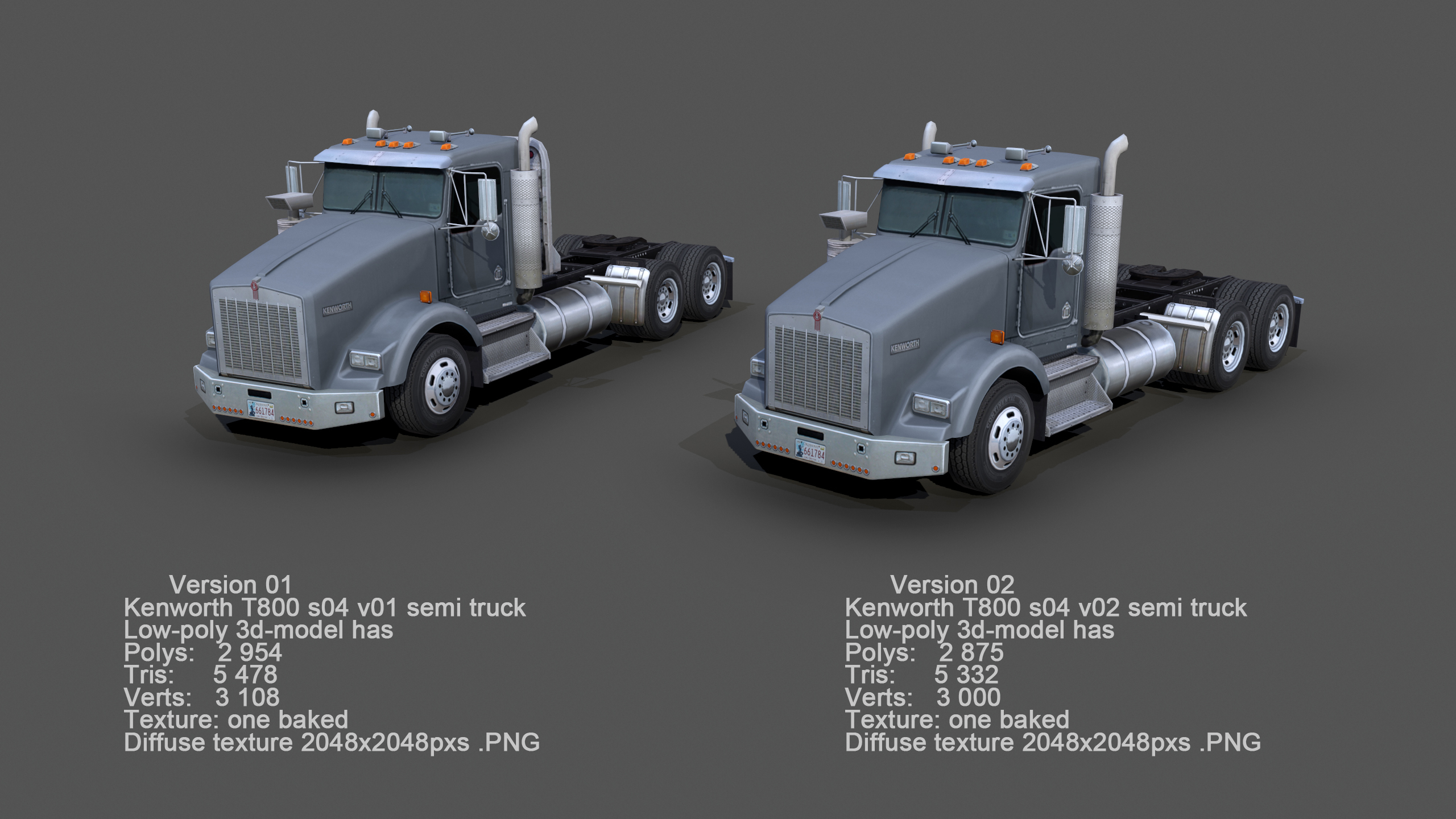 T800 semi truck 3D model - TurboSquid 1584645
