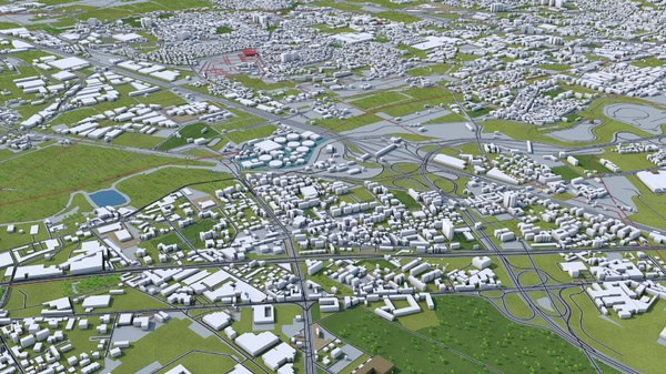 3D city area building model - TurboSquid 1533606