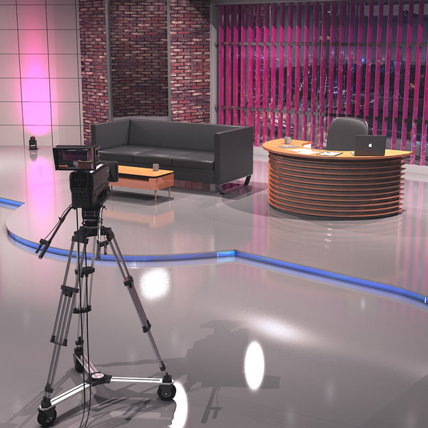 3D news studio model - TurboSquid 1215254