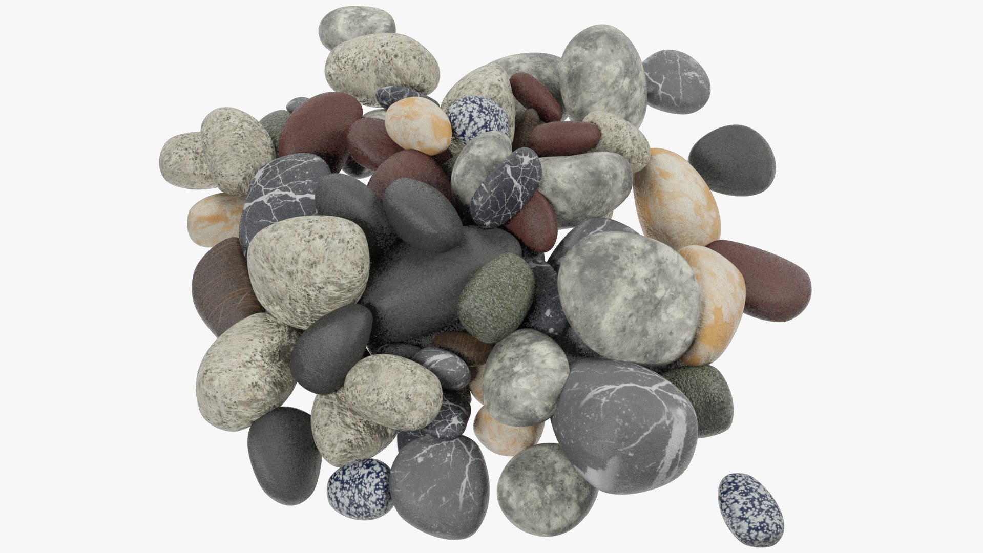 Pebbles stones 3D model - TurboSquid 1585037