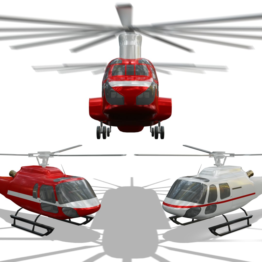 3 helicopters 3D model - TurboSquid 1585147