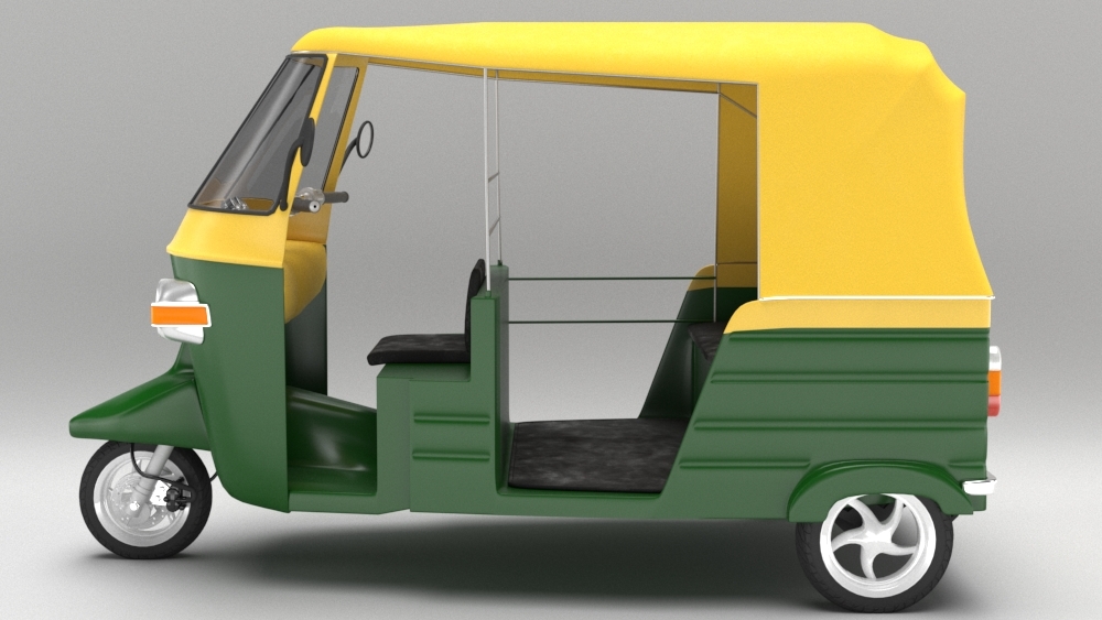Rickshaw auto 3D model - TurboSquid 1585150