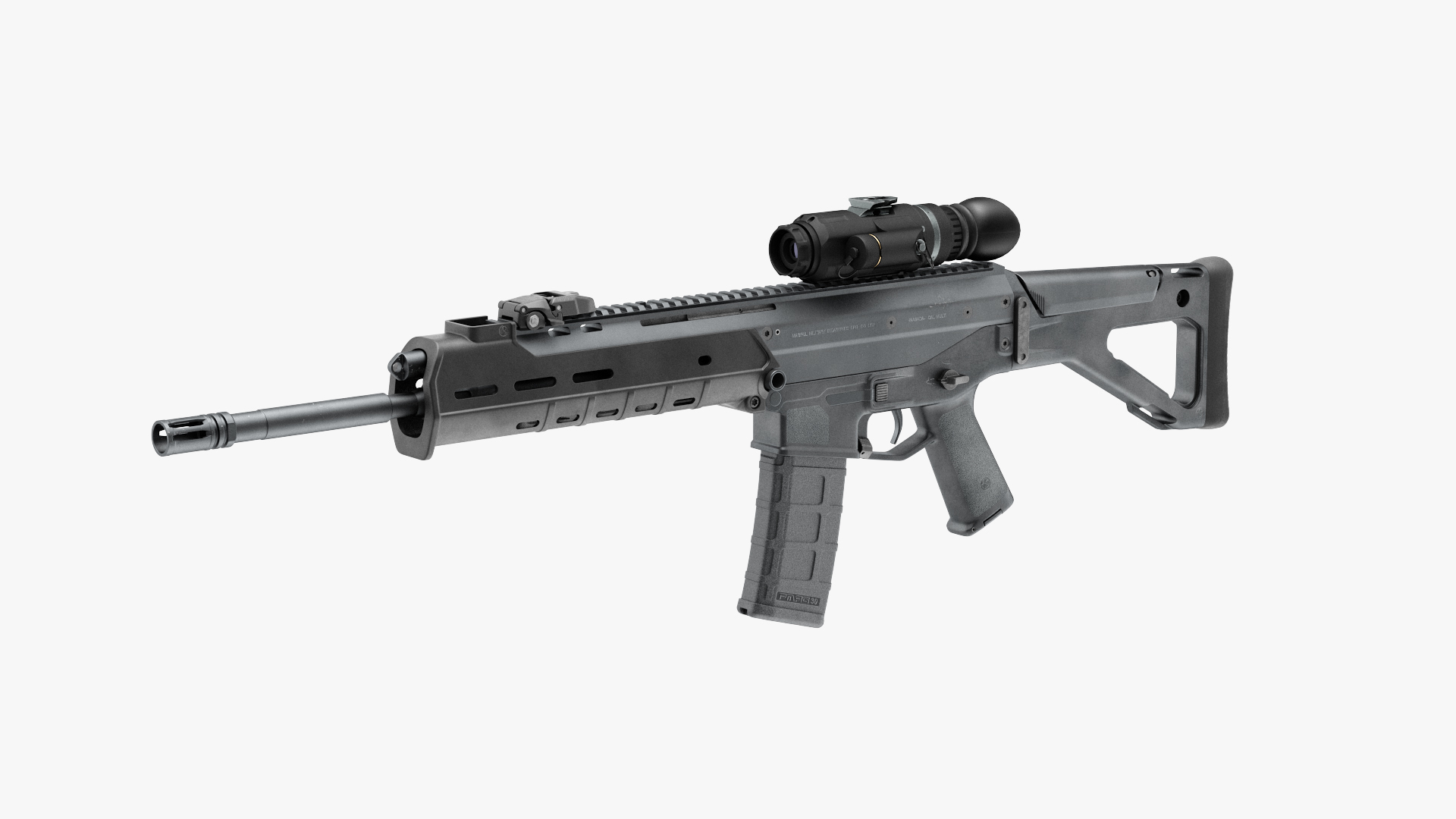 modelo 3d Bushmaster ACR with Thermal Scope Trijicon Patrol M300W ...