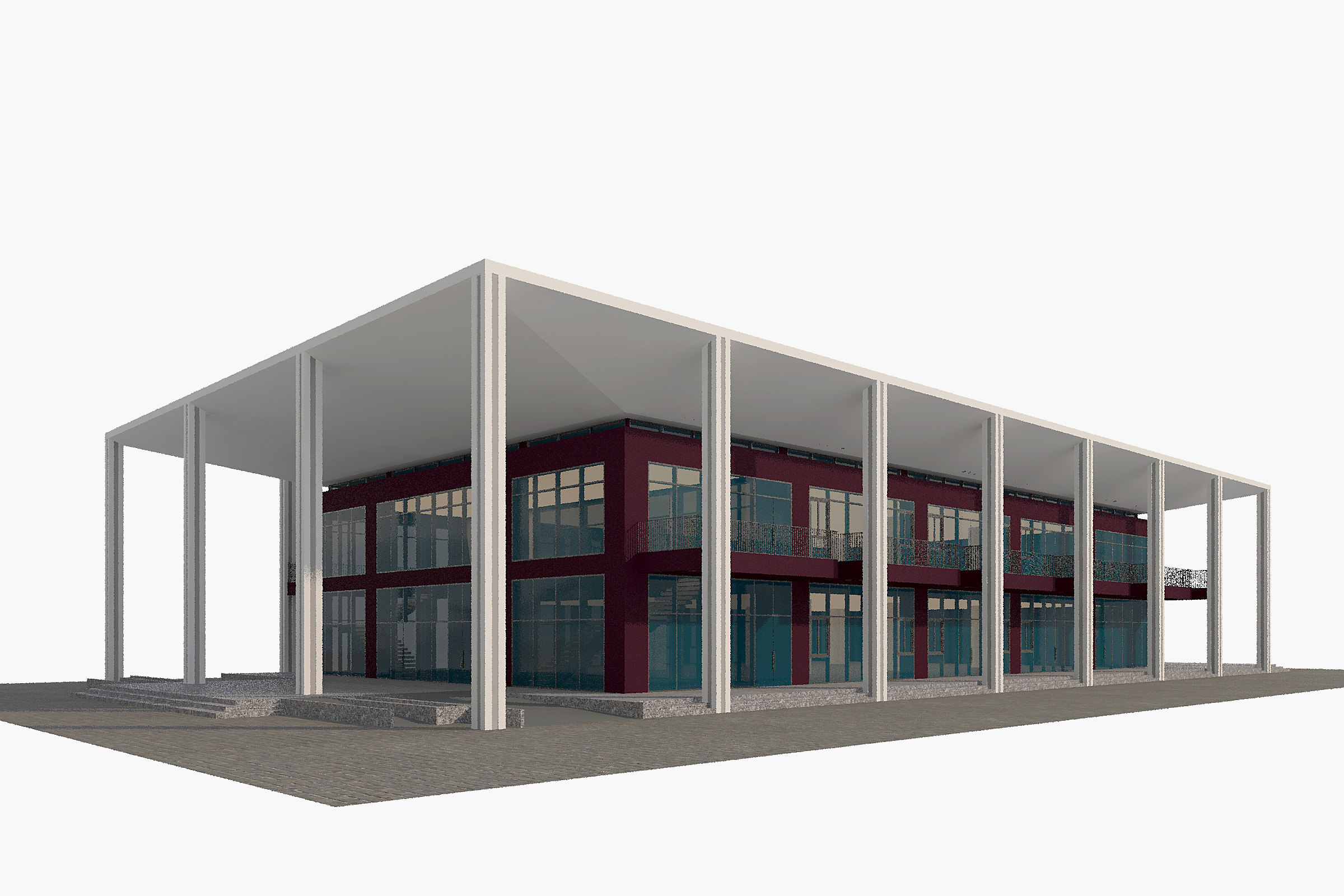 Convention center multi-functional building 3D model - TurboSquid 1585275