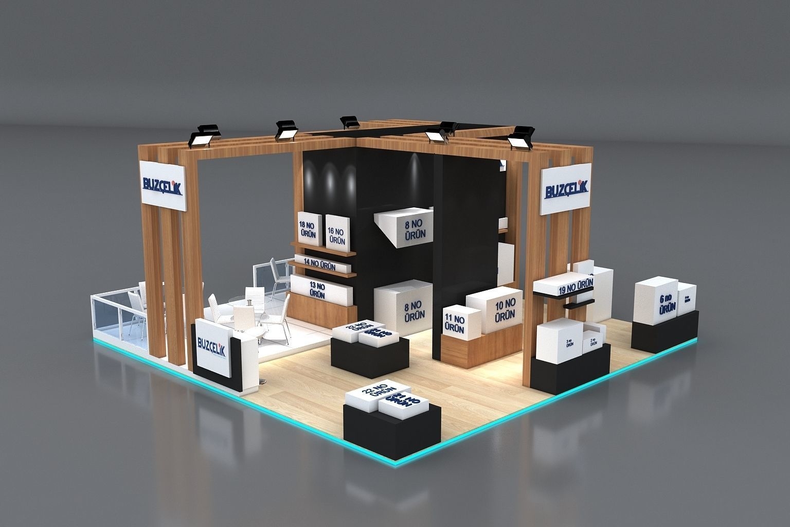 Stall 8x8m height 360 model - TurboSquid 1585448