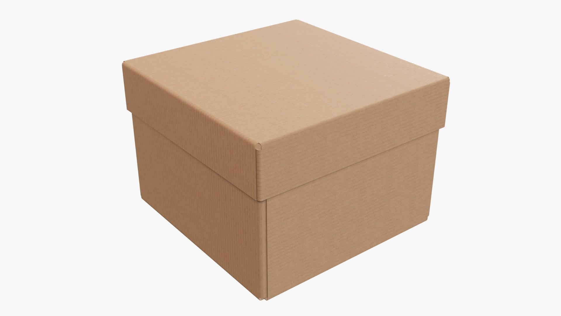 3D cardboard box lid model - TurboSquid 1585421