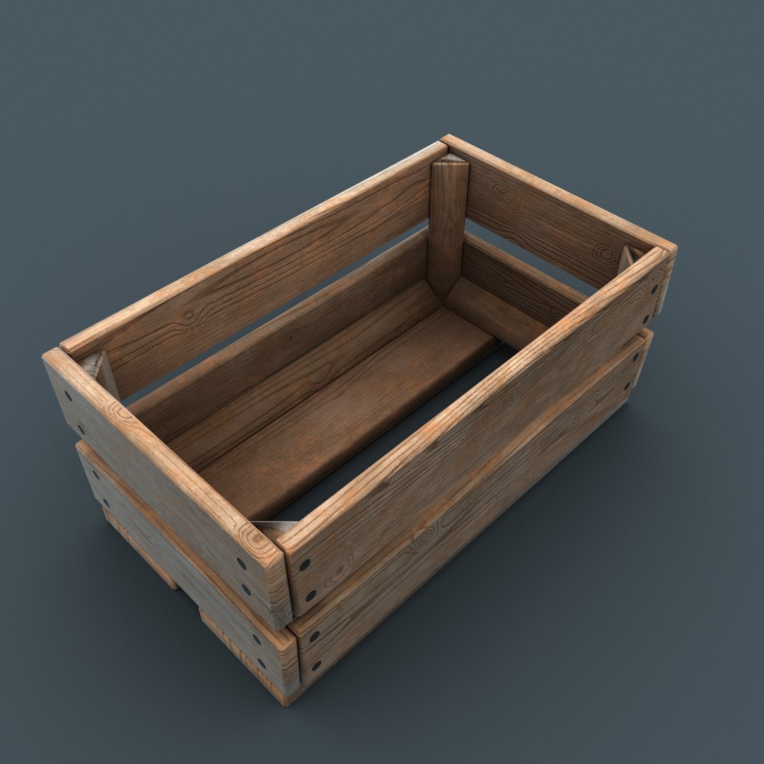 3D wood box model - TurboSquid 1585461
