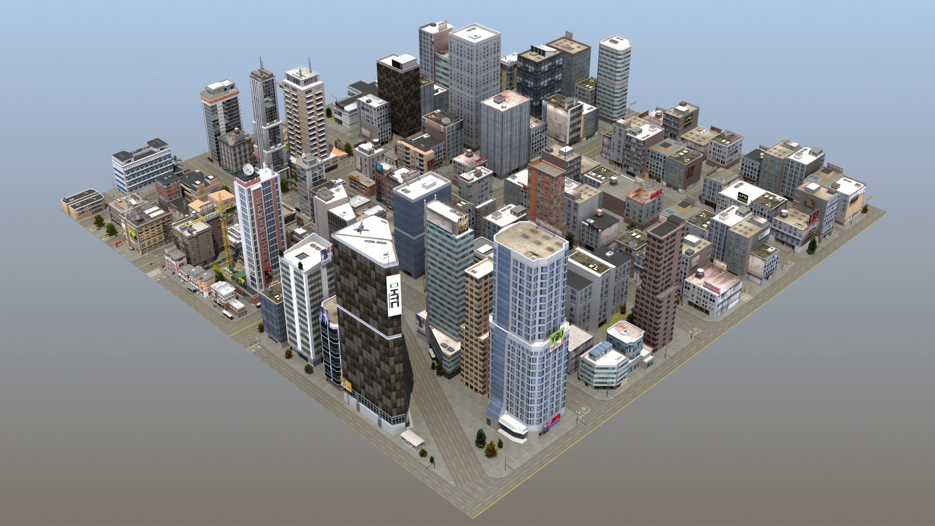3D modular hd city model - TurboSquid 1585695