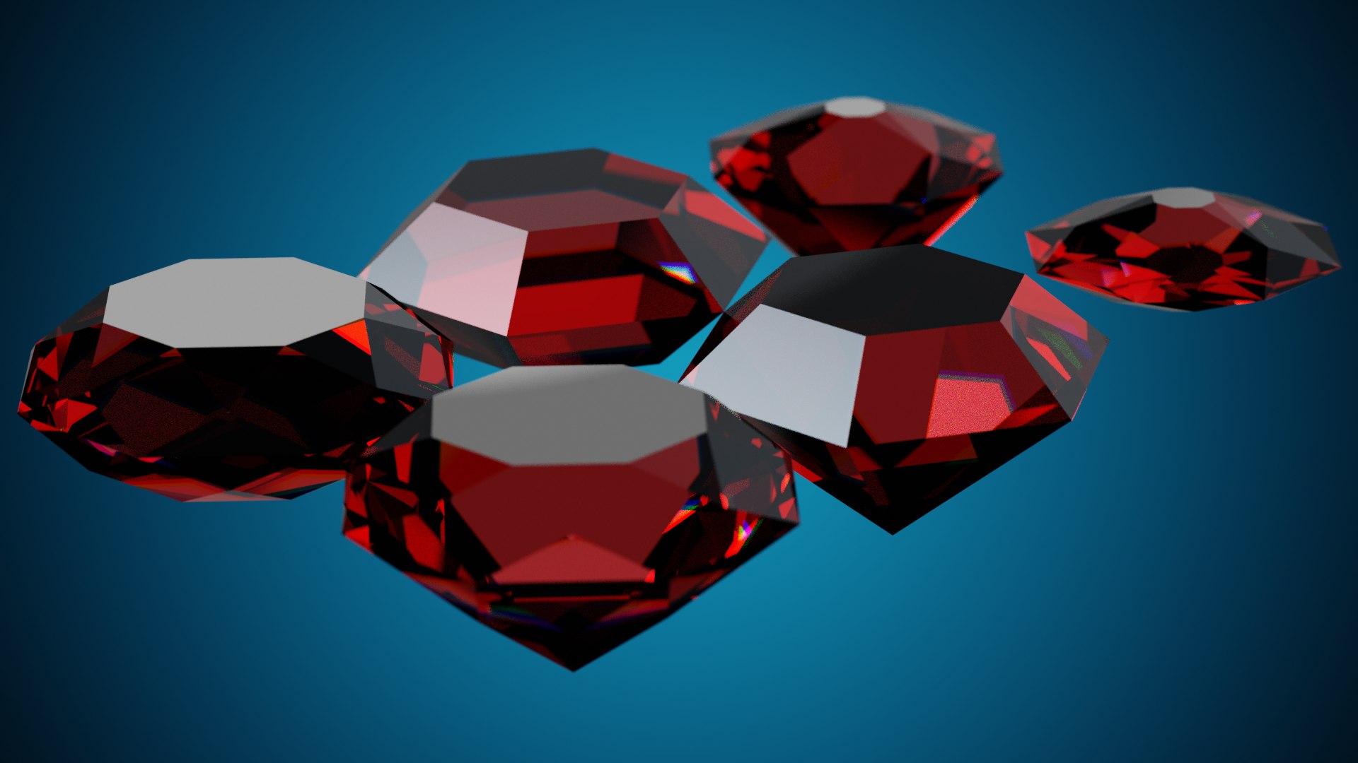 3D model 6 gems diamond - TurboSquid 1585959