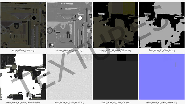 3D bullpup steyr aug thermal model - TurboSquid 1586211