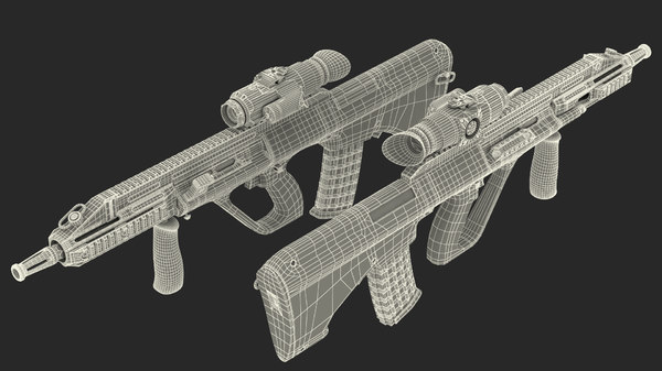 3D bullpup steyr aug thermal model - TurboSquid 1586211
