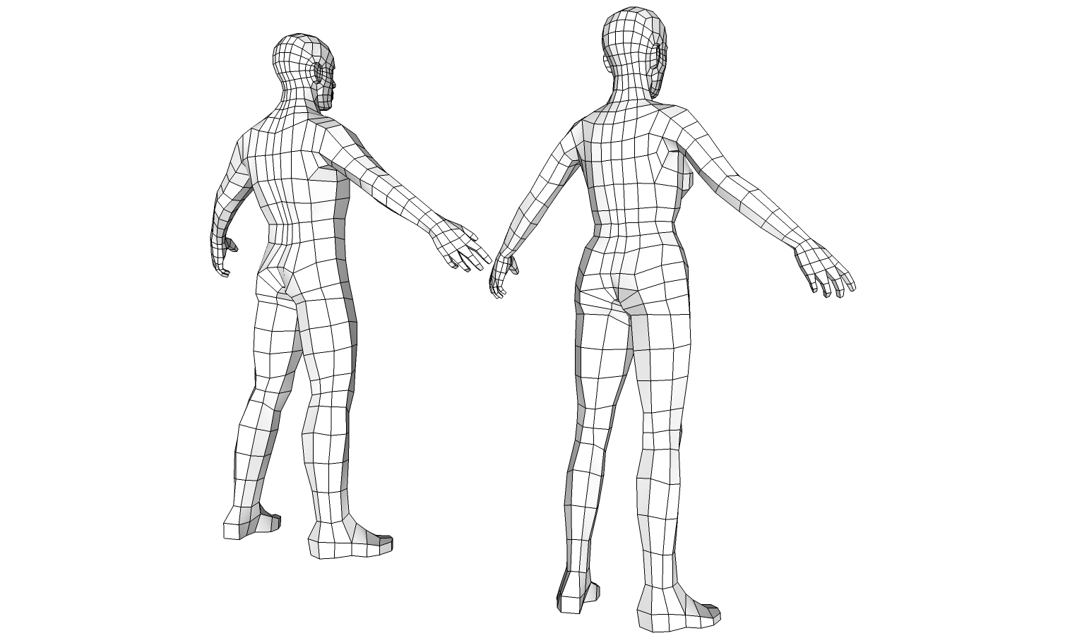 Low-Poly Human Base Mesh 3D-Modell - TurboSquid 1586031