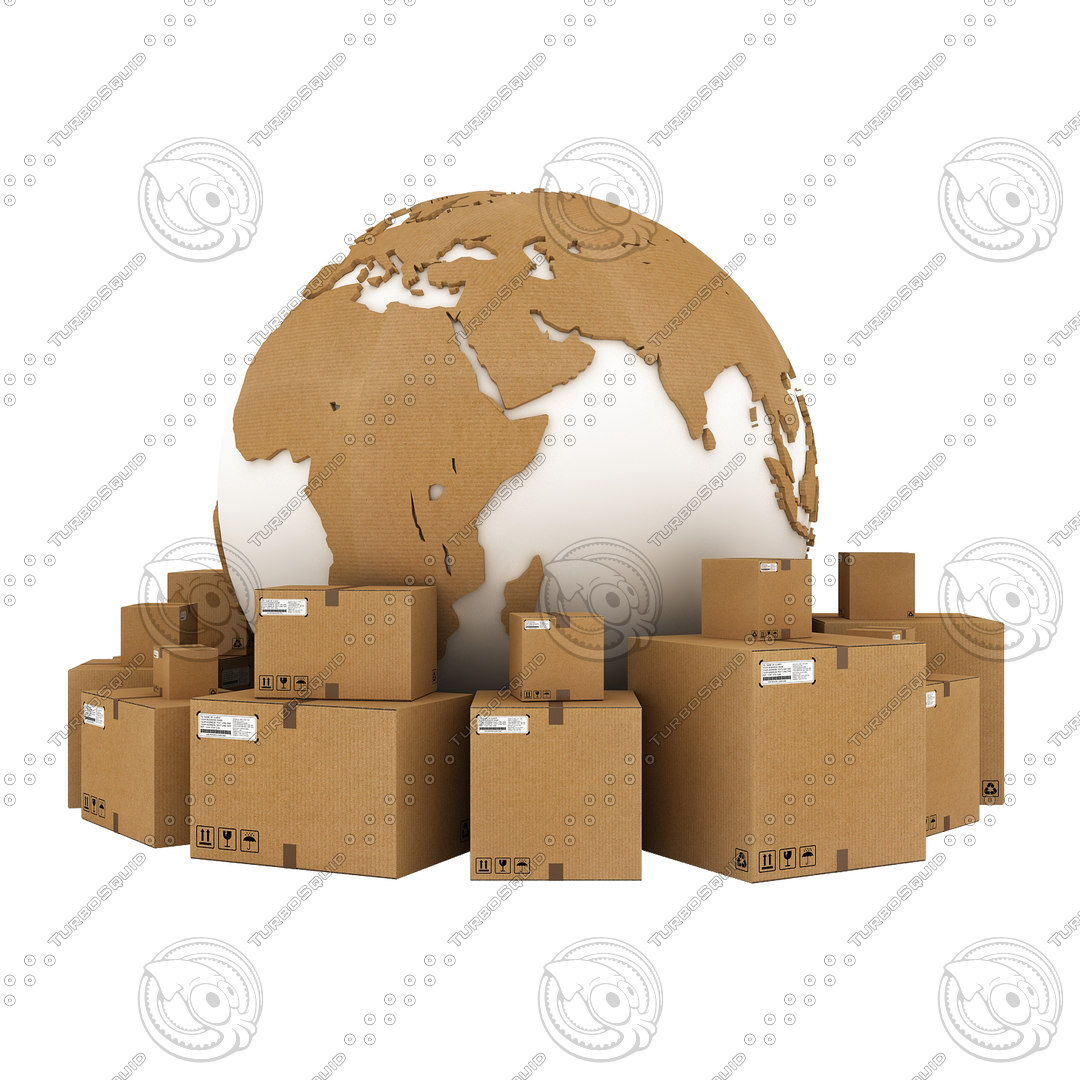 3D cardboard boxes world - TurboSquid 1586415