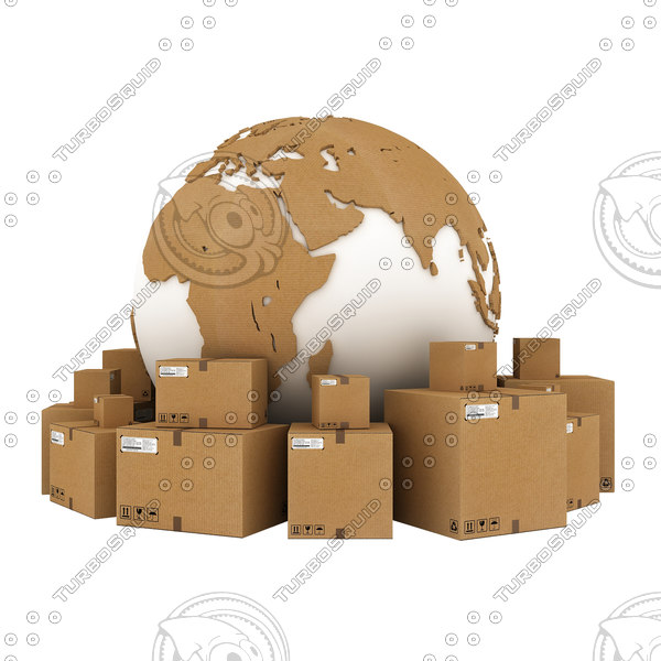 3D cardboard boxes world - TurboSquid 1586415