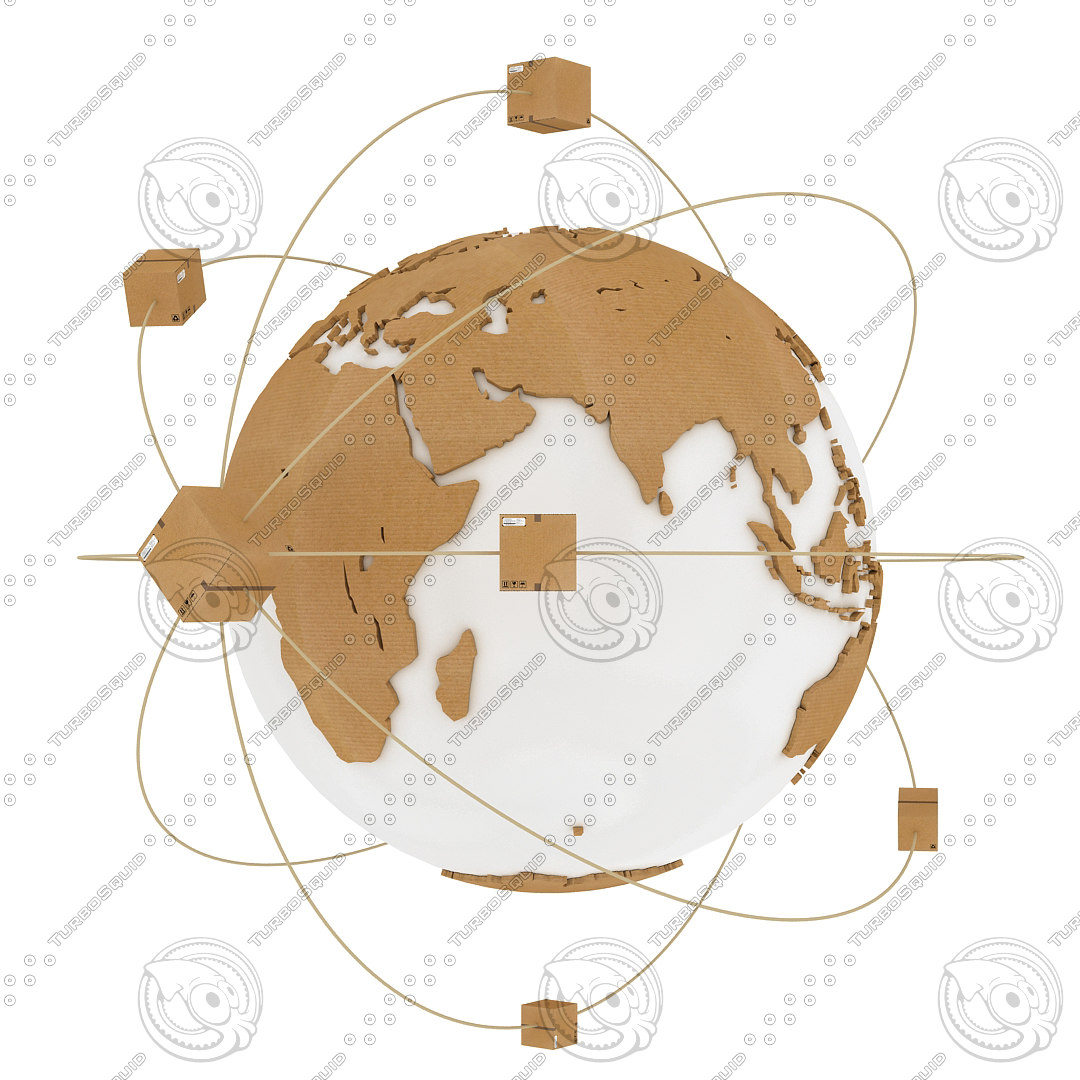 Cardboard cargo boxes world model - TurboSquid 1586443