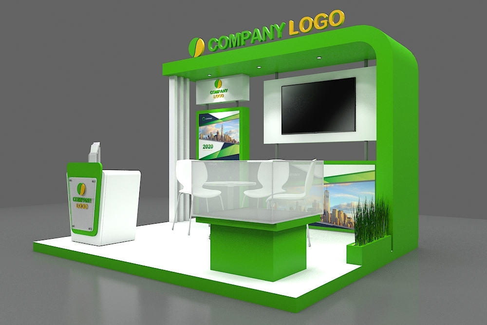 3D model booth modern 3x2 5 - TurboSquid 1586831