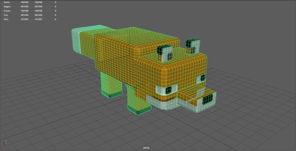 3D fox minecraft model - TurboSquid 1586882